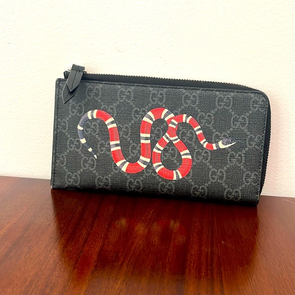Gucci | Bags | Soldgucci Supreme King Snake Wallet | Poshmark